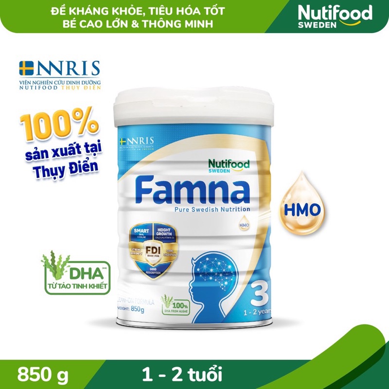 Sữa Bột FAMNA Step 3 Từ 1-2 Tuổi Lon 850g- Bé Cao Lớn Thông Minh ...